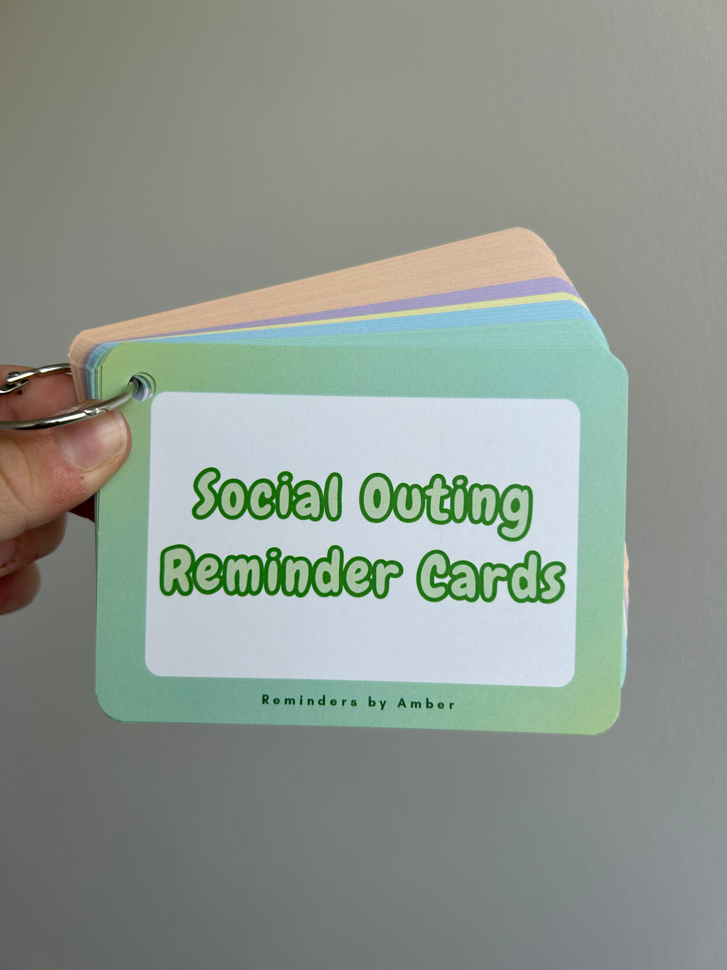 Social Outing Reminder Cards – Reminders by Amber