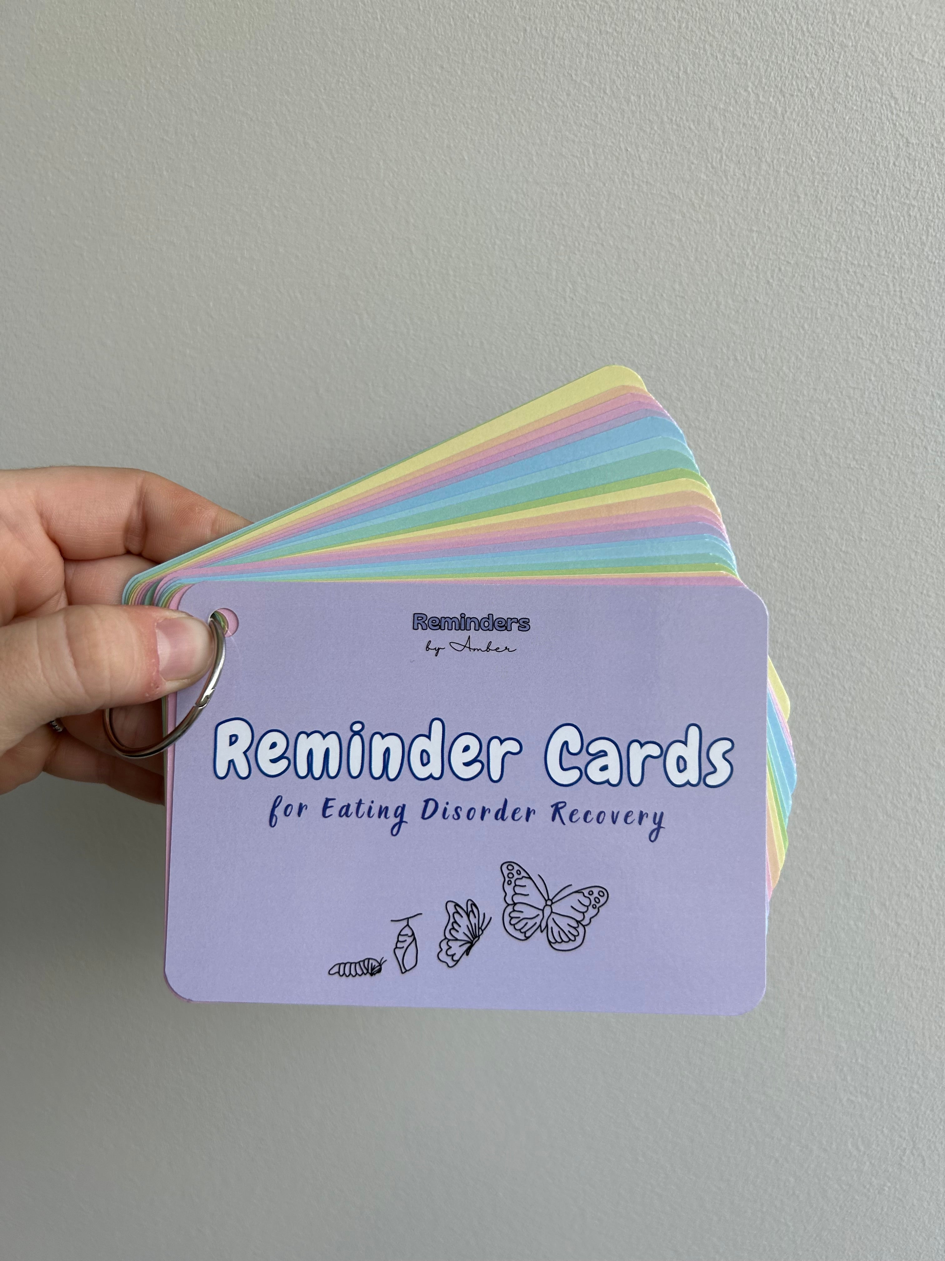 Eating Disorder Recovery Reminder Cards – Reminders by Amber