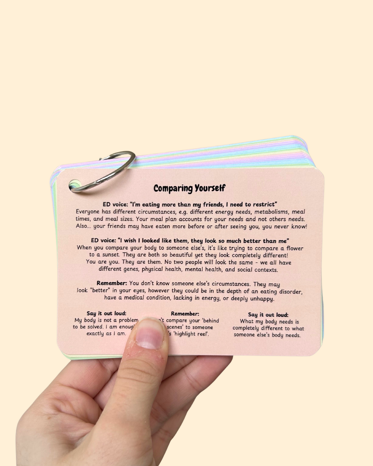 Eating Disorder Recovery Reminder Cards – Reminders by Amber